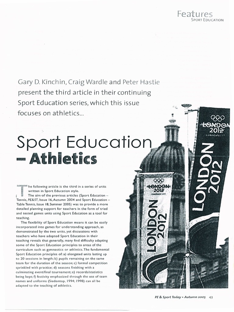 Teacher Resource | PDF | Summer Olympic Sports | Games Of Physical Skill