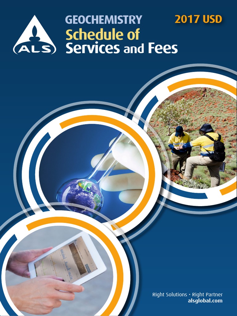ALS Geochemistry Fee Schedule USD | PDF | Lithium | Barcode