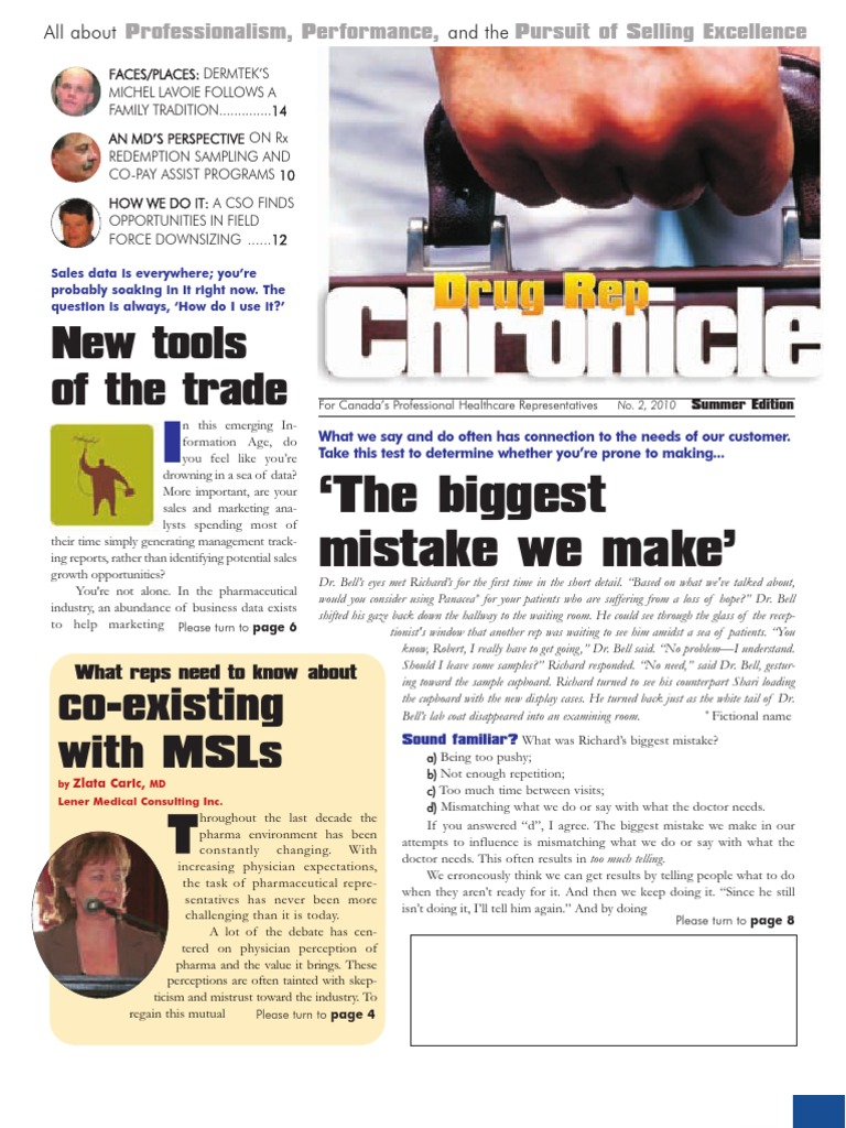 Drug Rep Chronicle: June 2010 (Canada) | PDF | Pharmaceutical Industry ...