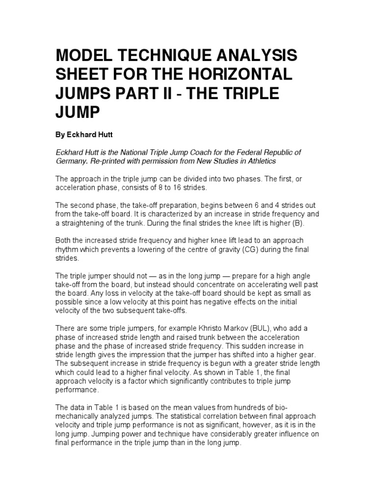 Triple Jump | PDF | Motion (Physics) | Nature