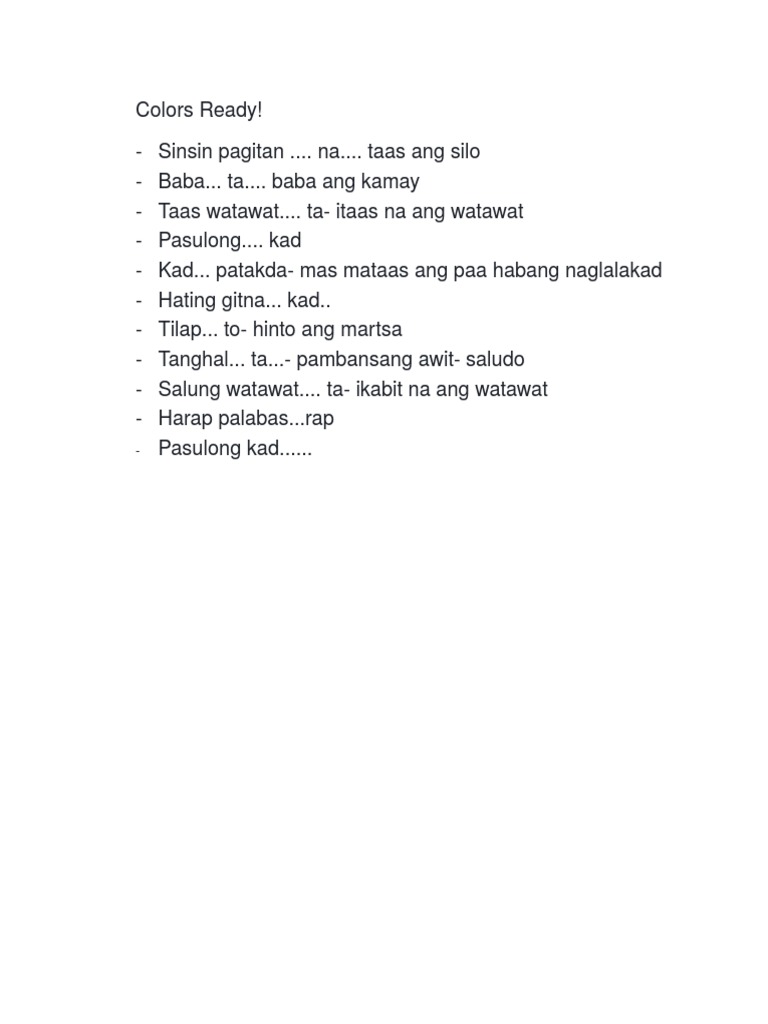 Colors Command | PDF