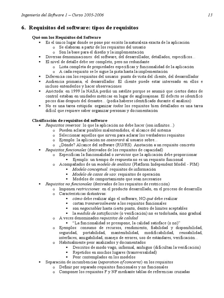6. Requisitos del software: tipos de requisitos | Ingeniería de ...
