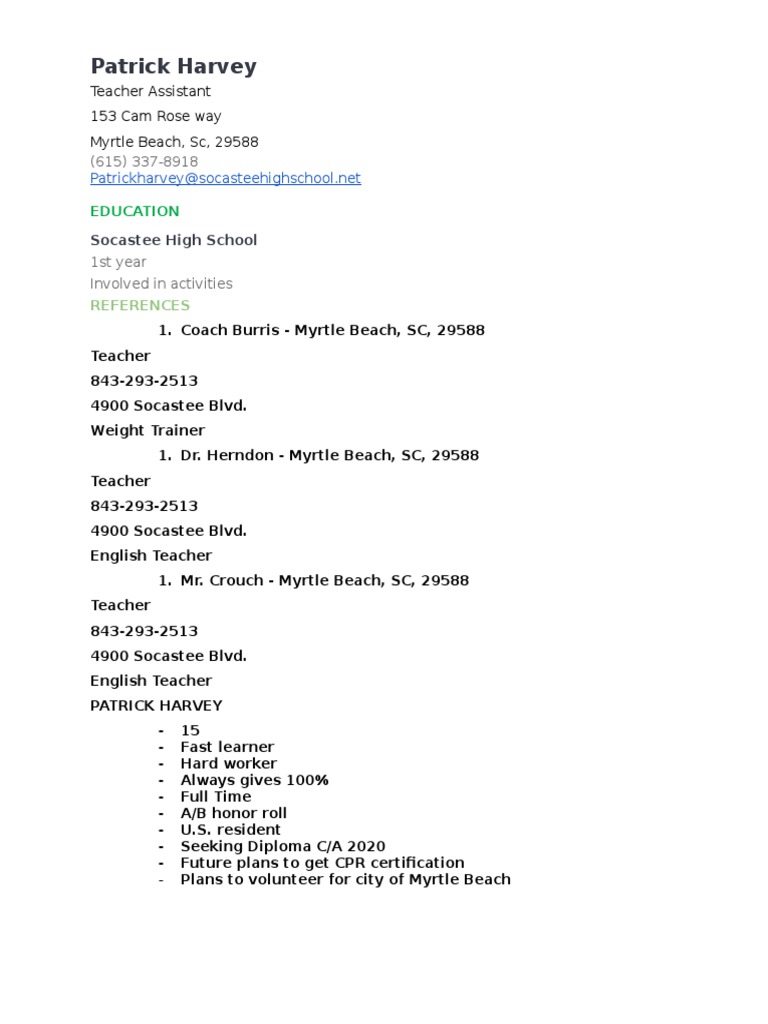 Patrick Harvey: Education | PDF | Career & Growth