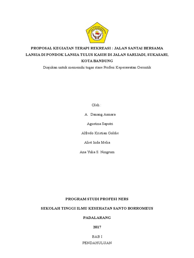 Terapi Rekreasi Jalan Santai | PDF