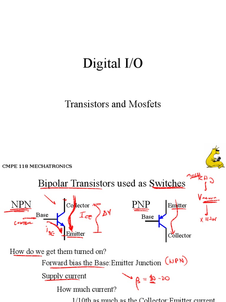 Digital I/O: Transistors and Mosfets | PDF
