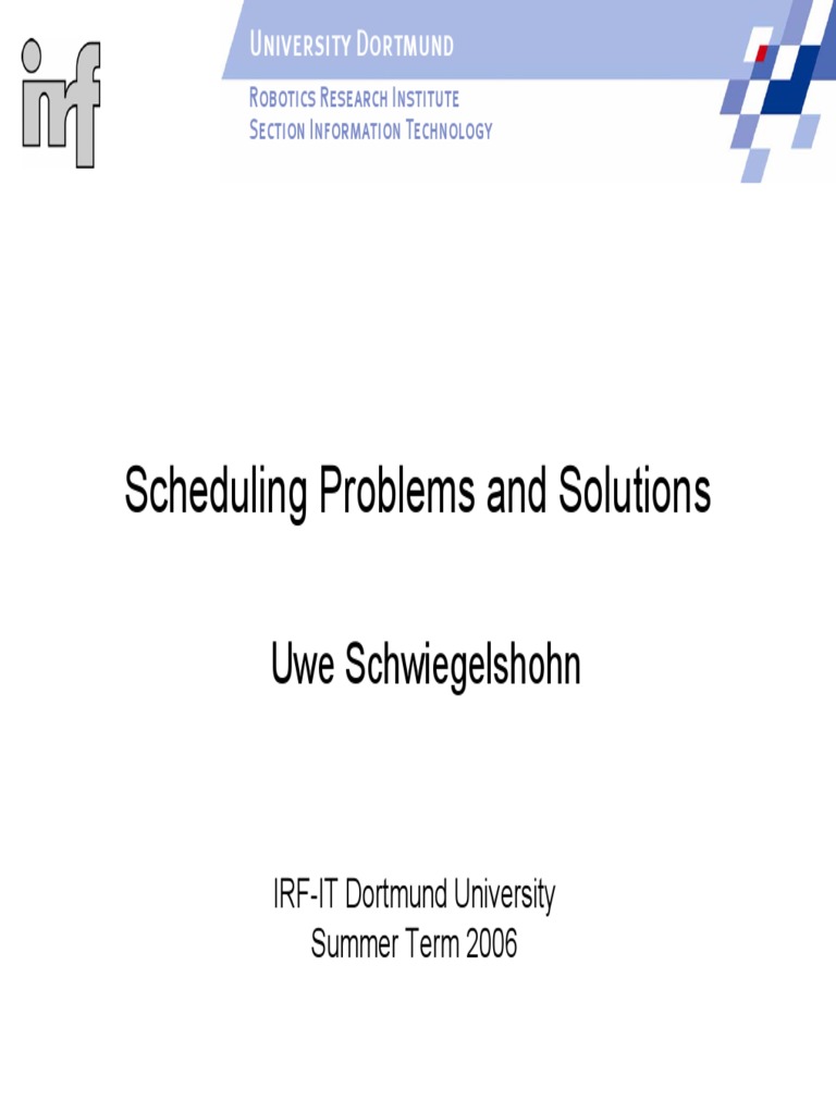 Scheduling Problems and Solutions | PDF | Time Complexity | Computational Complexity Theory