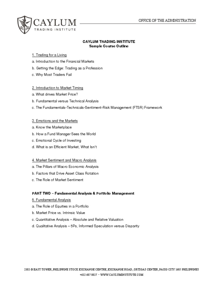 cti_sample-outline.pdf | Technical Analysis | Financial Markets