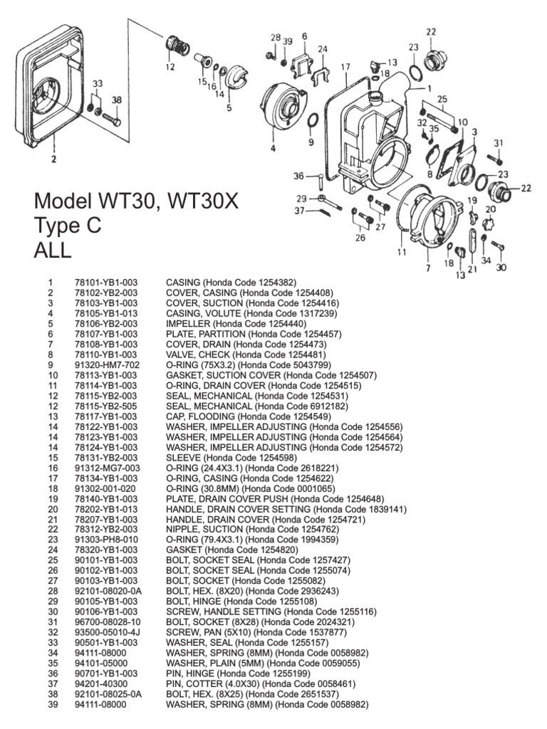 Honda WT30 | PDF