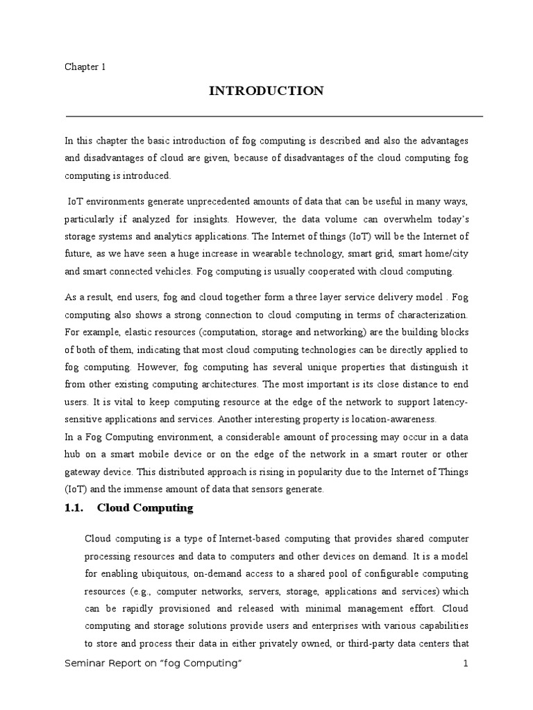 Fog Computing | PDF | Cloud Computing | Internet Of Things