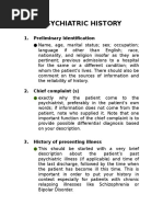 Psychological Anamnesis | PDF | Psychology | Mental Health