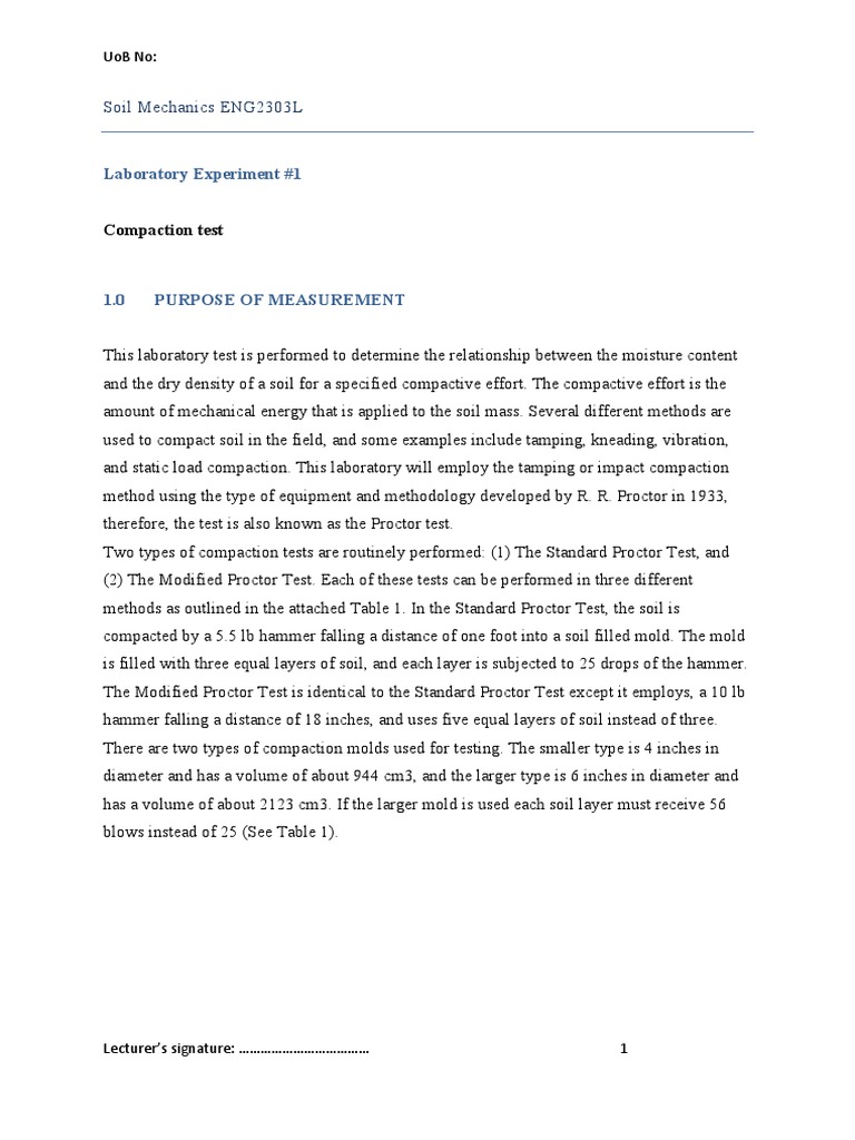 Soil Compaction Test Procedures | PDF | Soil | Nature