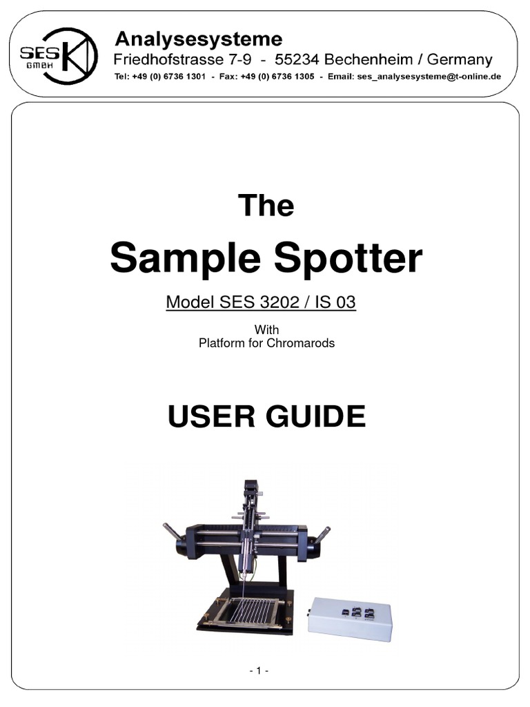 Manual Spotter 2014 | PDF | Syringe | Electrical Connector