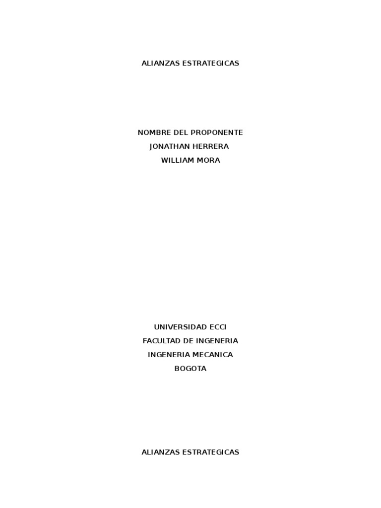 Alianzas Estrategicas | PDF | Distribución (comercial) | Mercado (economía)