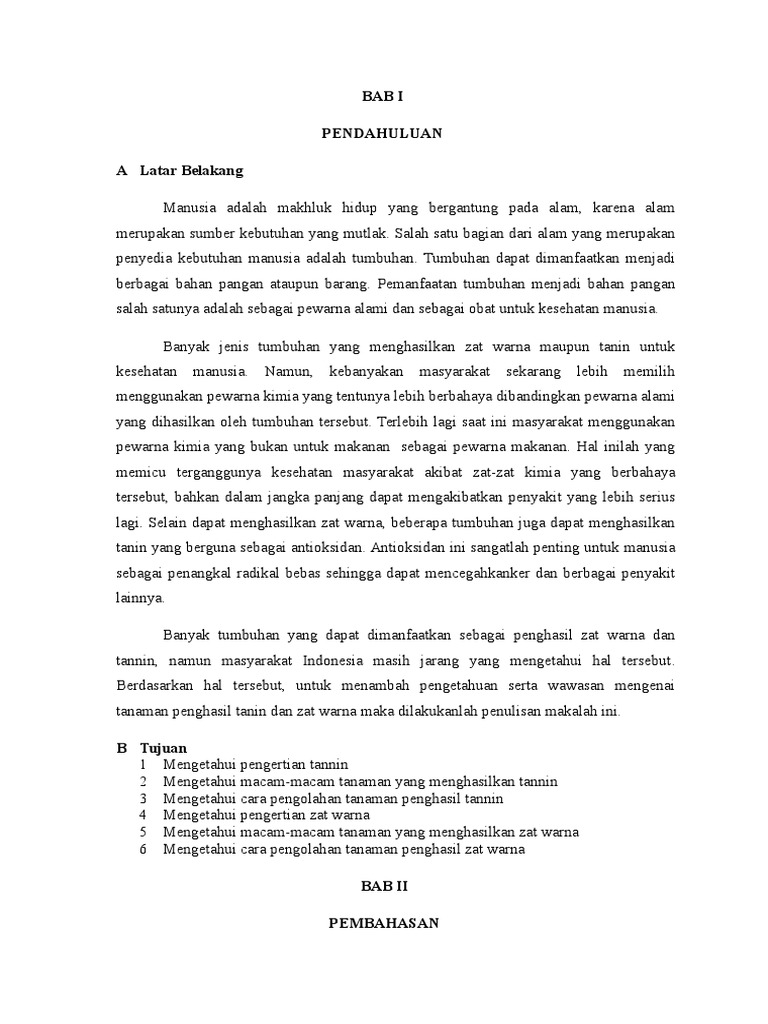 Pengertian dan Sumber Tanin Alami | PDF | Griya & Taman | Sains ...