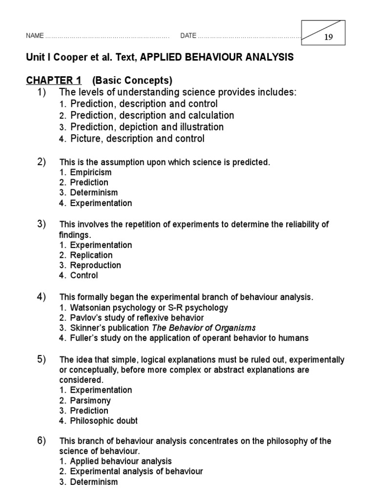 Cooper 2007 Chapter 1 | PDF | Behaviorism | Experiment