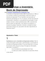 Aplicação das Escalas Beck em Clínica | PDF | Autoajuda