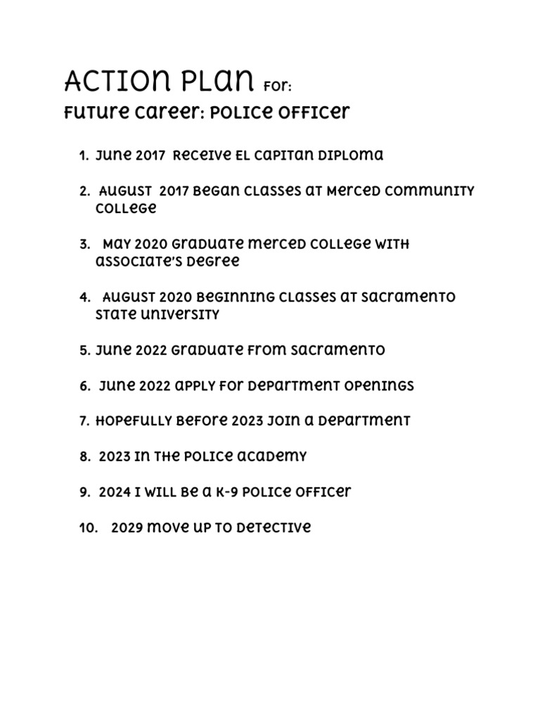 Police Career Path Plan | PDF