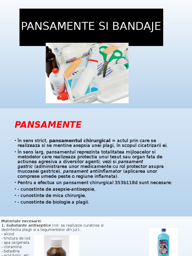 Pansamente Si Bandaje | PDF
