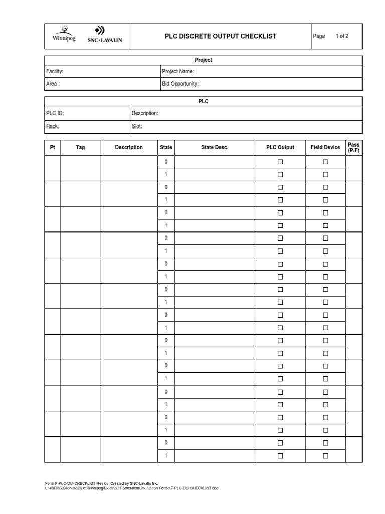 Instrumentation Forms | Programmable Logic Controller | Instrumentation