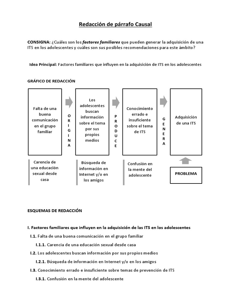 Redacción de Párrafo Causal | PDF