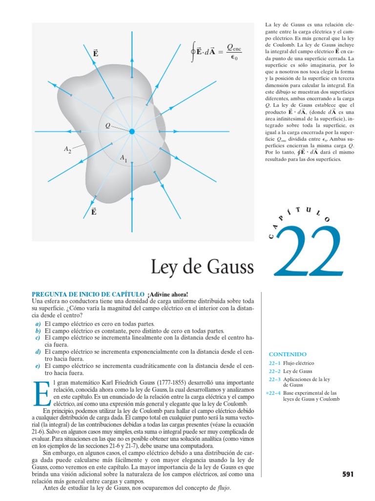 Ley de Gauss para El Campo Ele Ctrico PDF | PDF