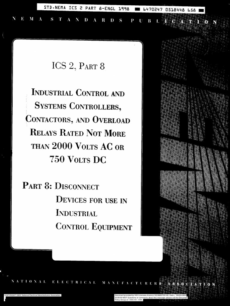 Ics 2 Part 8 Industrial Control and Systems Controllers, Contactors ...