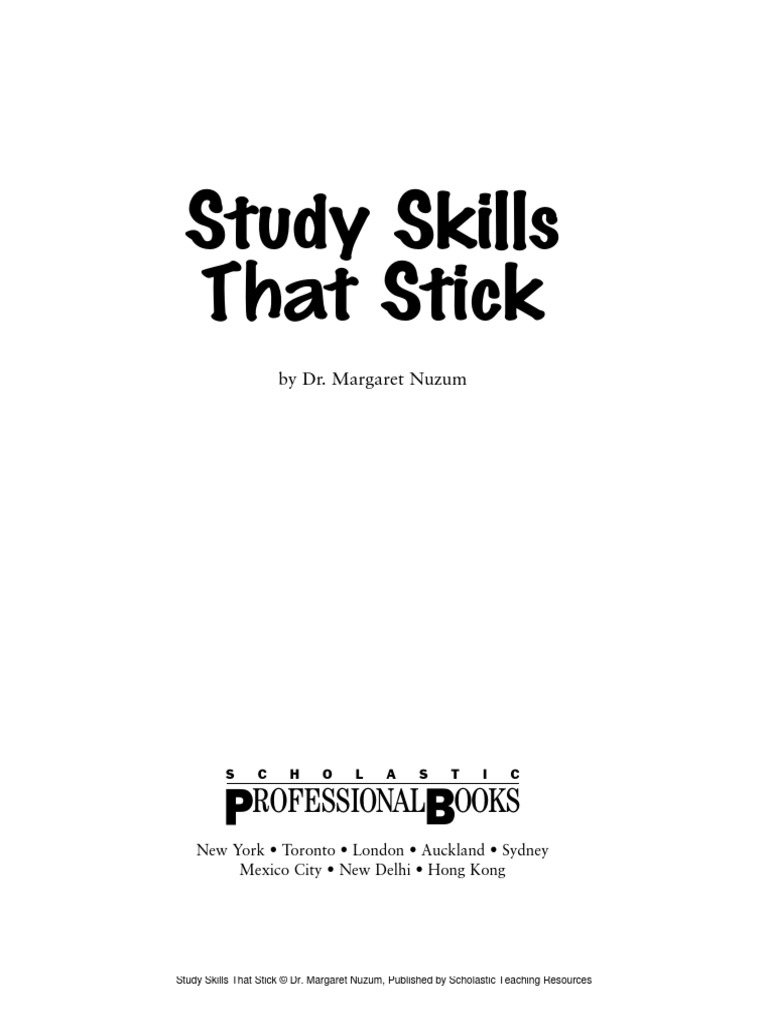 Study Skills That Stick | PDF | Study Skills | Reading (Process)