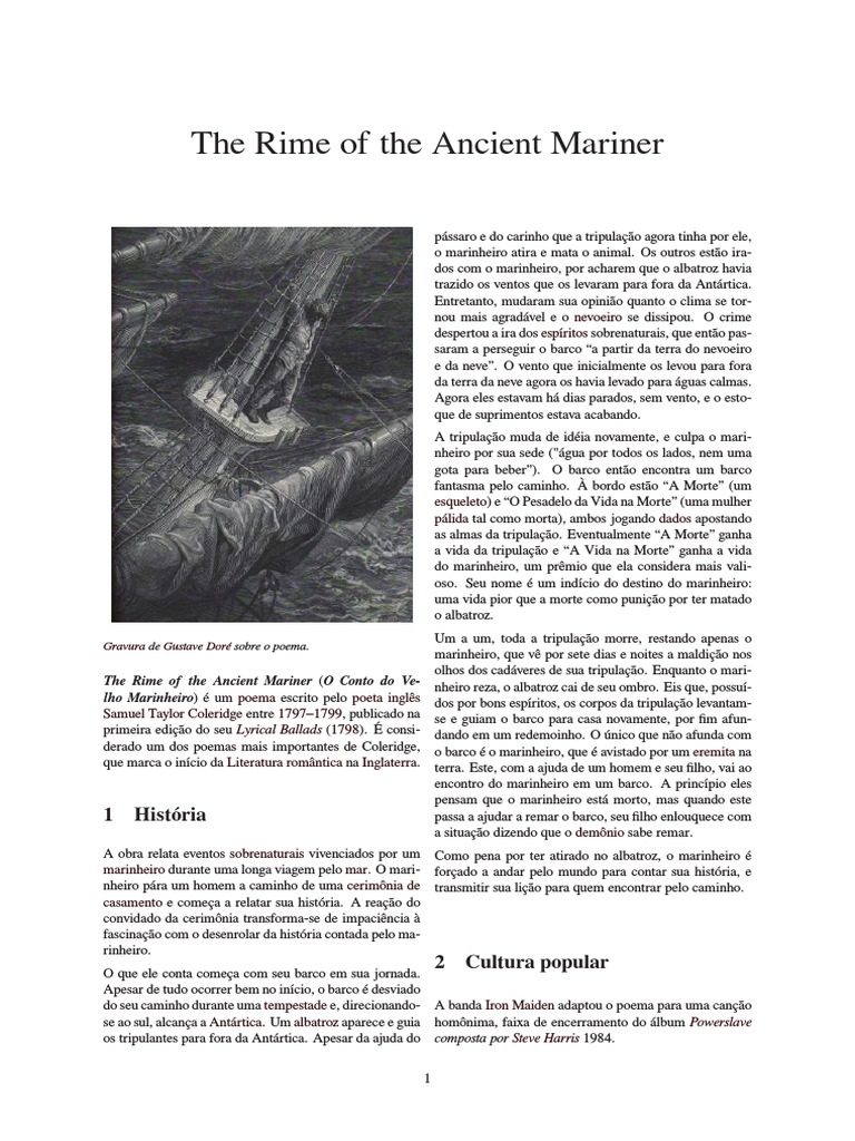 The Rime of The Ancient Mariner | PDF