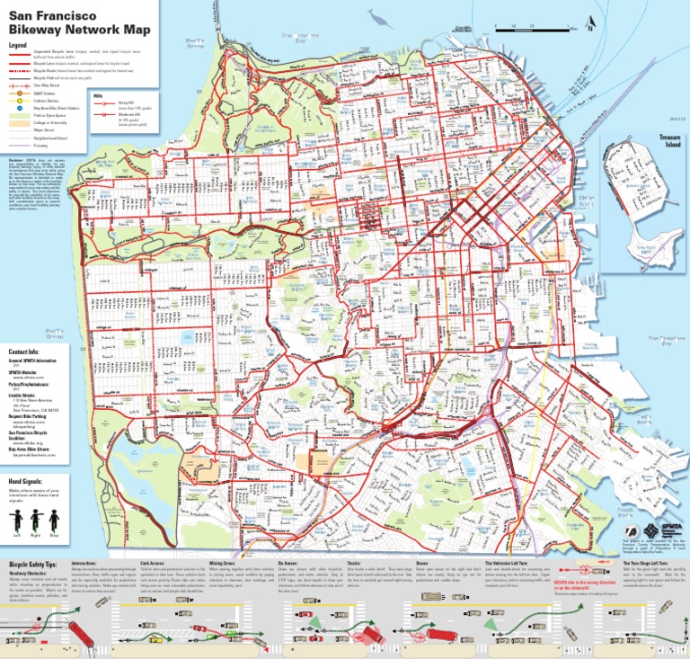 San Francisco Bikeway Network Map: Legend | PDF