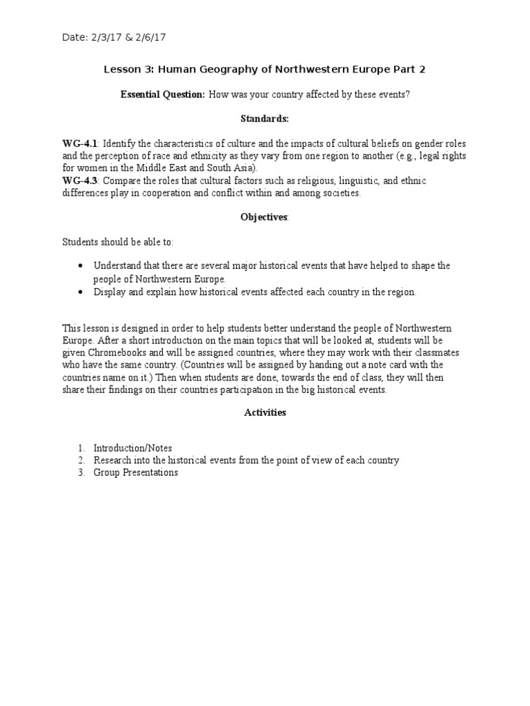 Human Geography of Northwestern Europe | PDF | Politics | Social Science