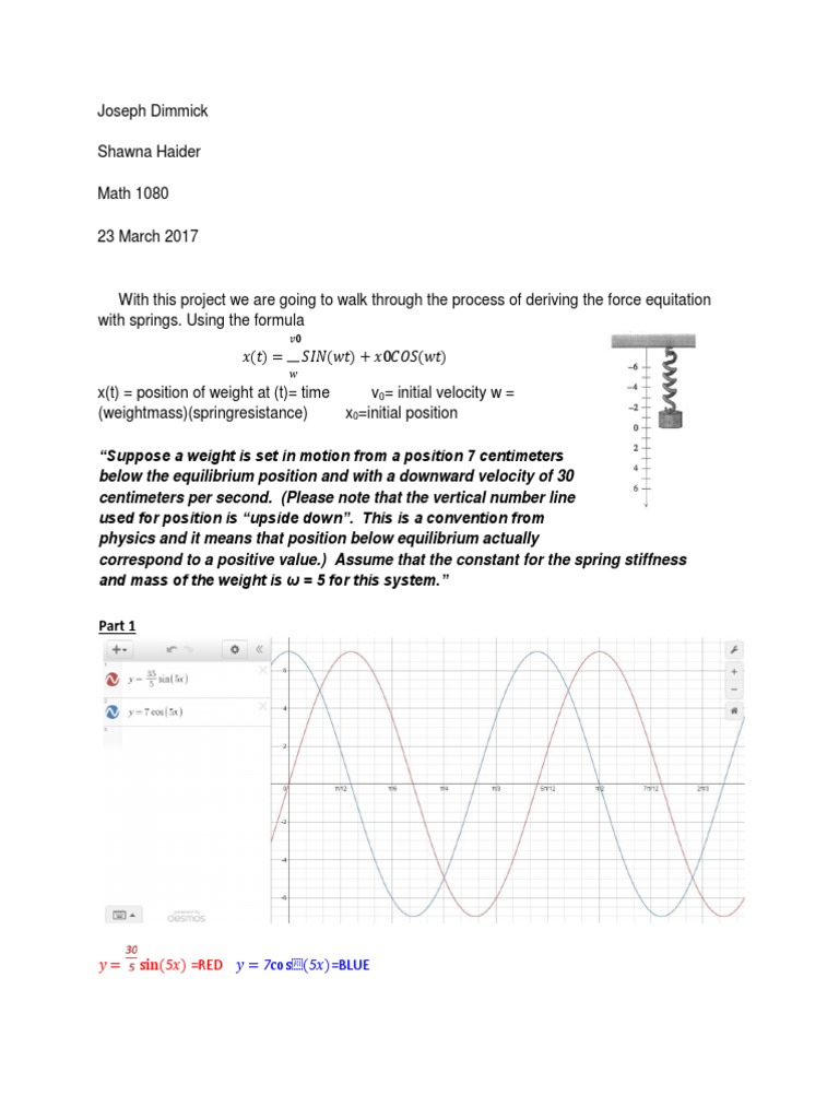 Dimmick Joseph 1060springproject | PDF | Harmonic | Sound