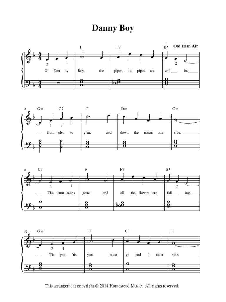 Danny Boy - Piano Solo | PDF | Danny Boy | Folk Songs