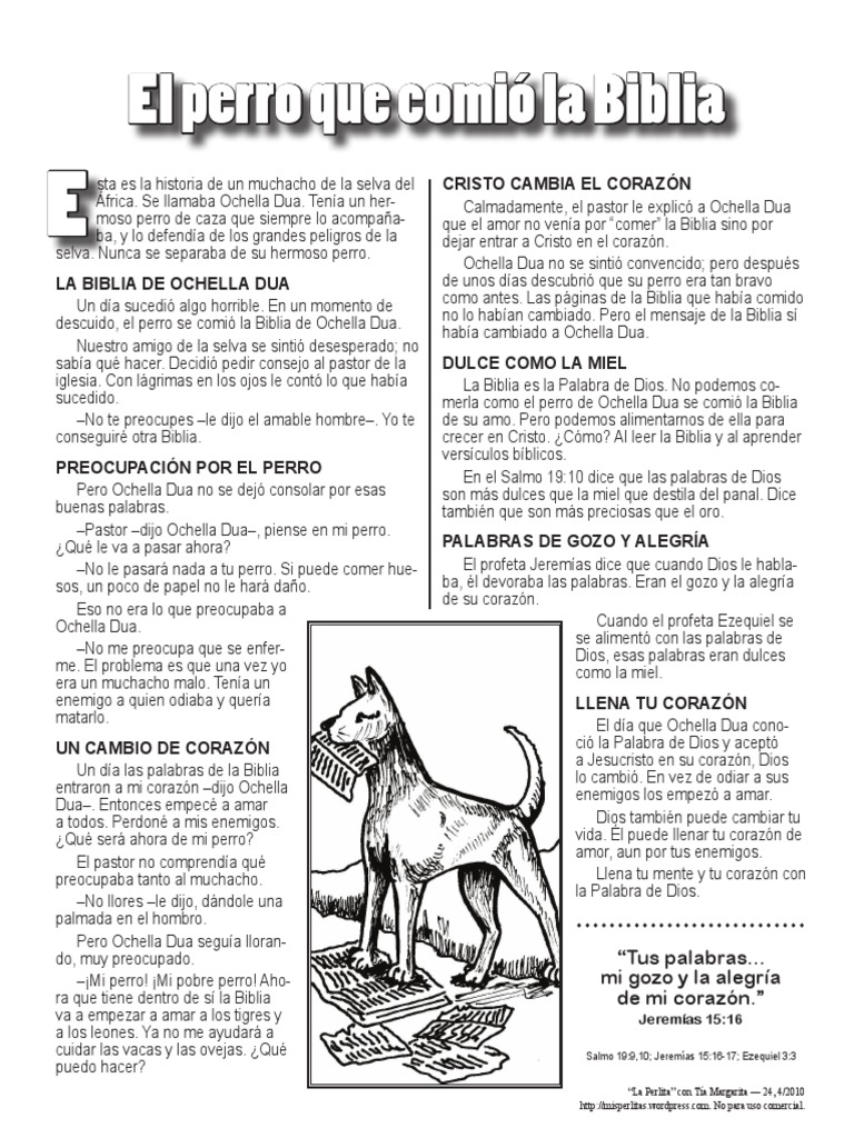 El perro que comió la Biblia | PDF | Biblia | Cristo (título)