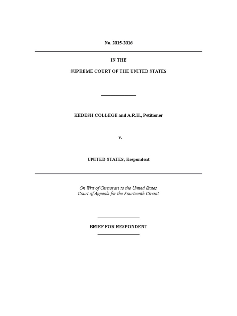 Moot Court Case Brief | Fourteenth Amendment To The United States ...