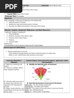 Parts of A Flower Lesson Plan | PDF | Petal | Flowers