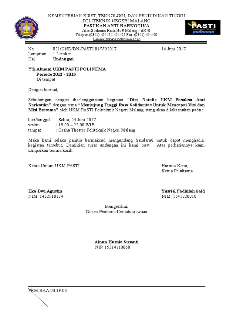 Surat Eksternal | PDF