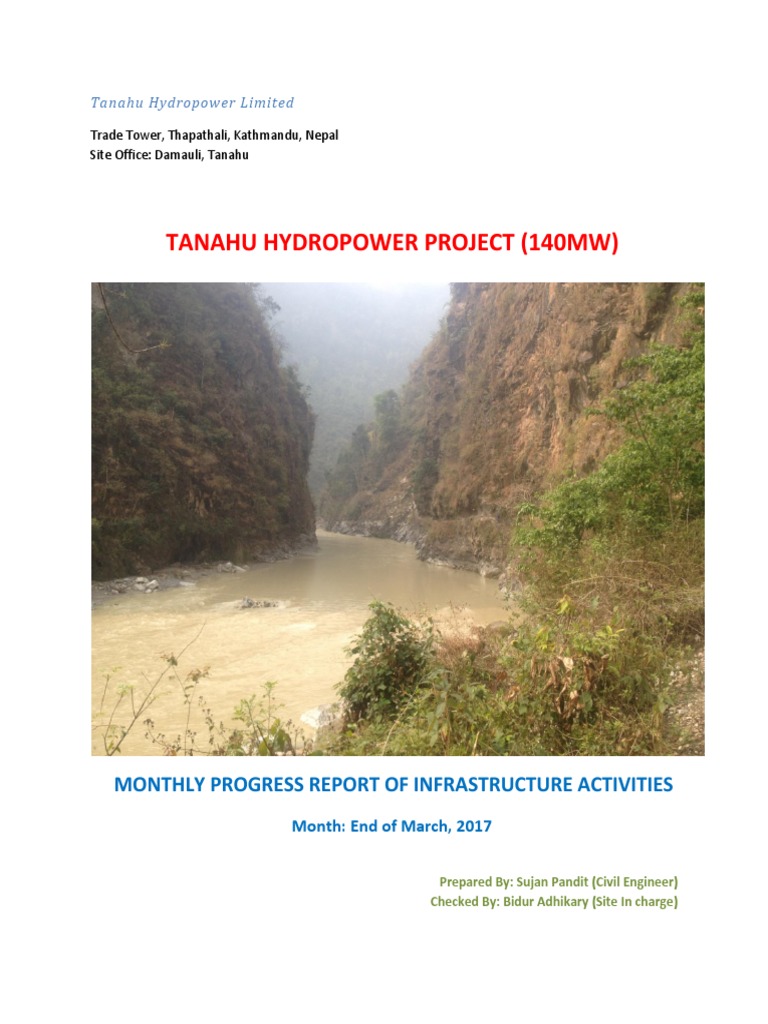 Progress Report of March For Infrastructure Activities of Tanahu ...