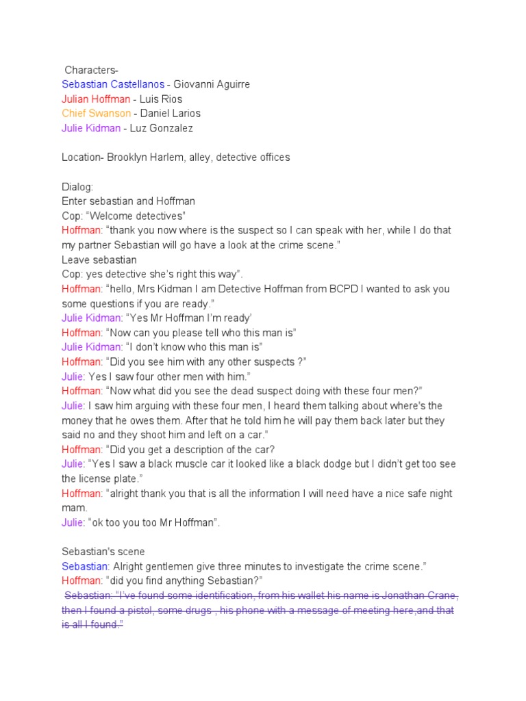 Filmscript | PDF | Police | Violence