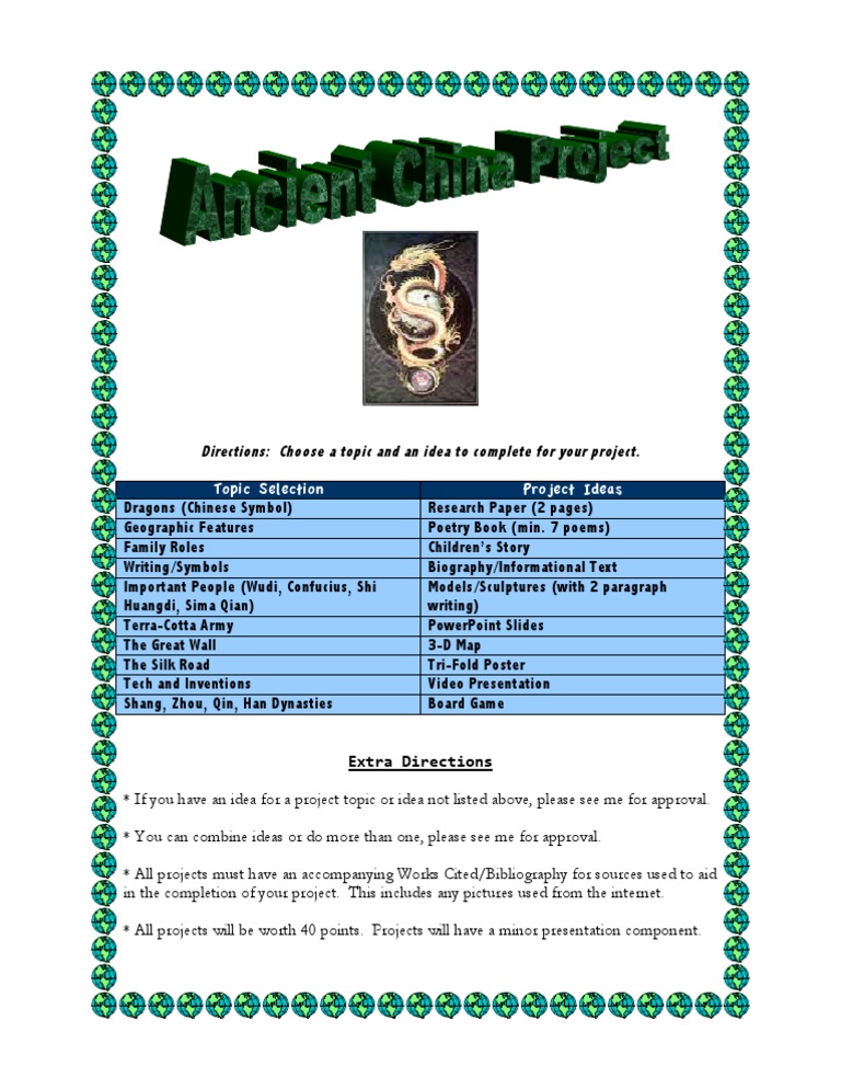 The Ancient China Project Revised | PDF | Art | Computers