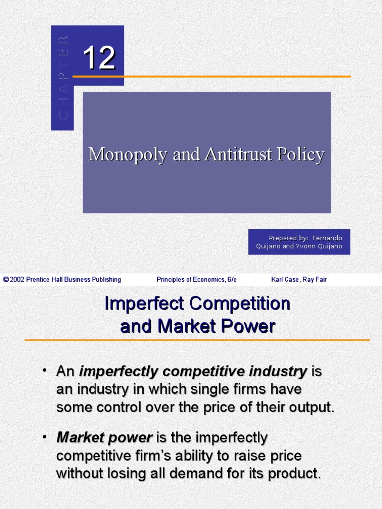 Monopoly and Antitrust Policy | PDF | United States Antitrust Law ...