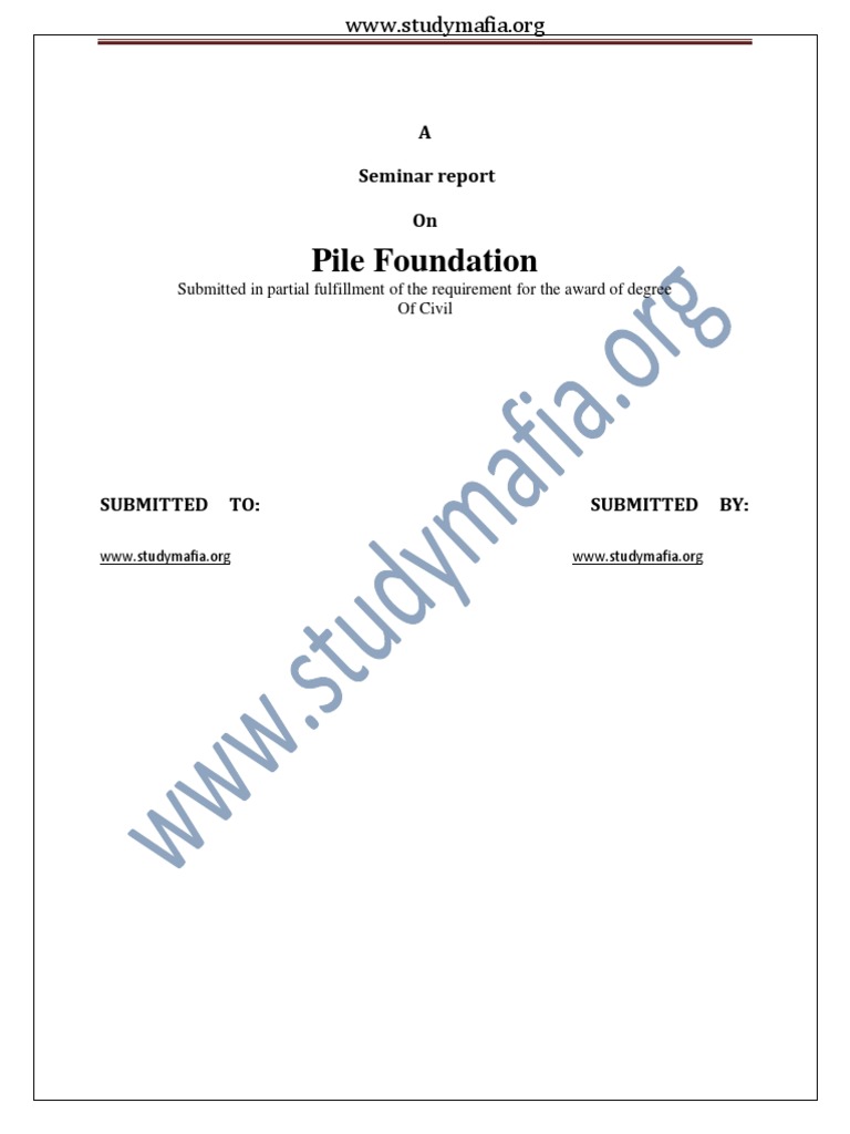 Civil Engineering: Pile Foundations | PDF | Deep Foundation | Solid ...