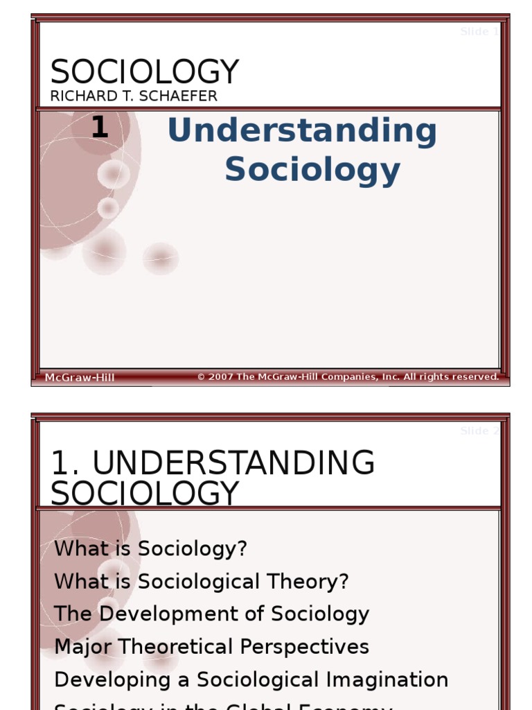 Schaefer ch01 | PDF | Sociology | Social Science