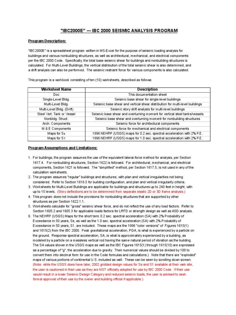IBC 2000 Code Seismic Analysis | PDF | Websites | World Wide Web