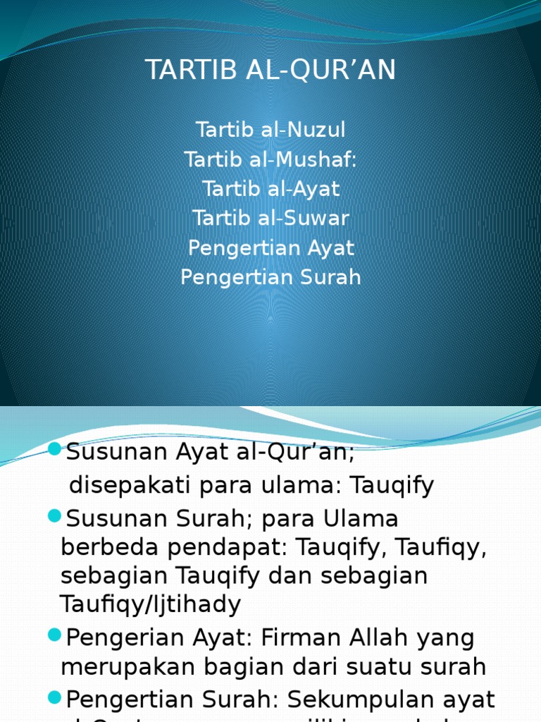 Tartib Alquran | PDF