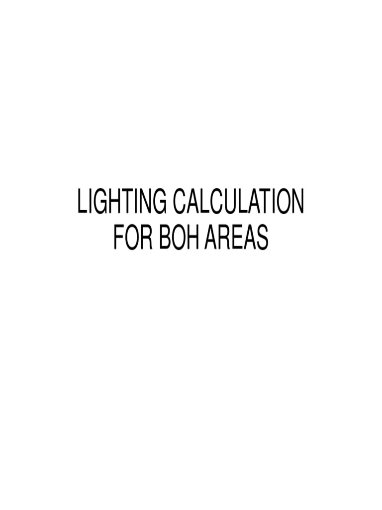Lighting Calculation For Boh Areas | PDF | Lighting | Computer Aided Design