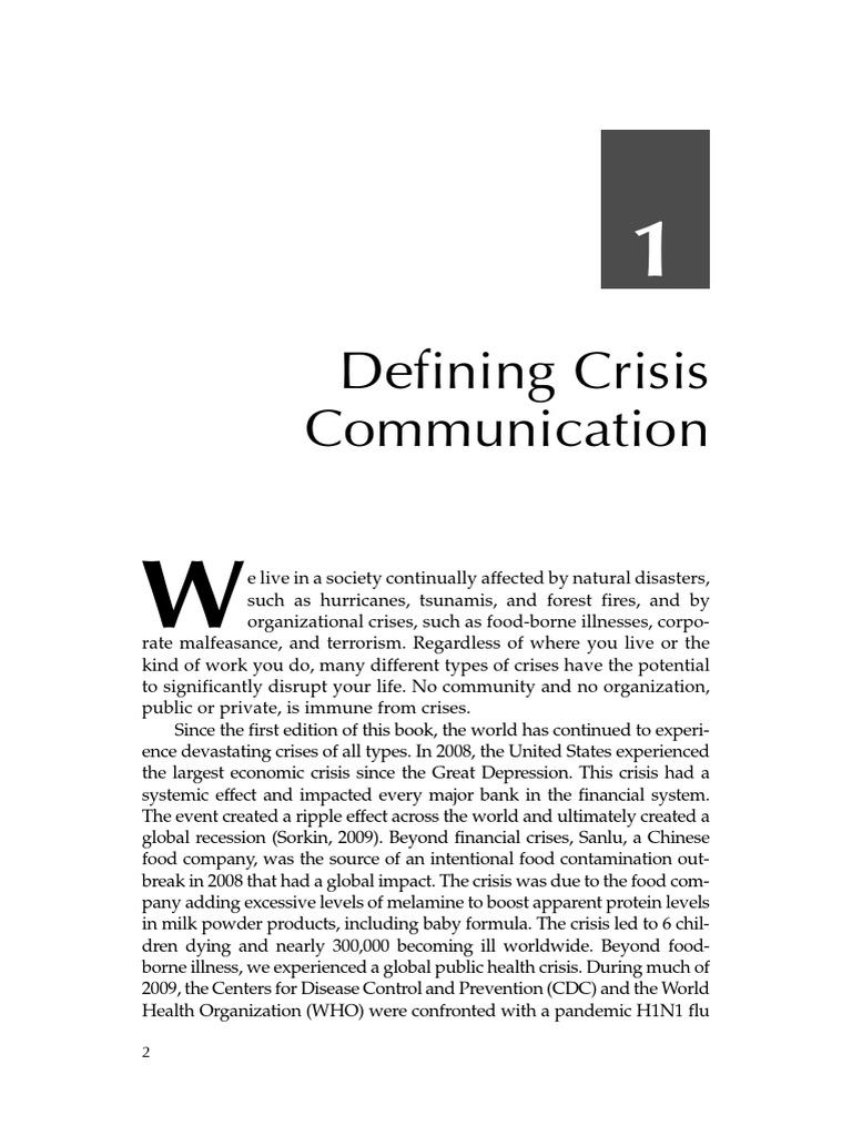 Defining Crisis Communication PDF | PDF | Oil Spill | Risk