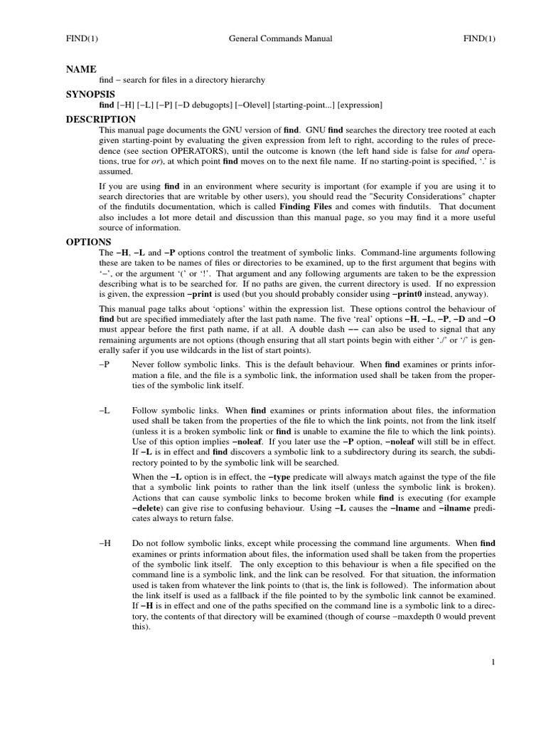 Name Synopsis Description | PDF | Command Line Interface | File System