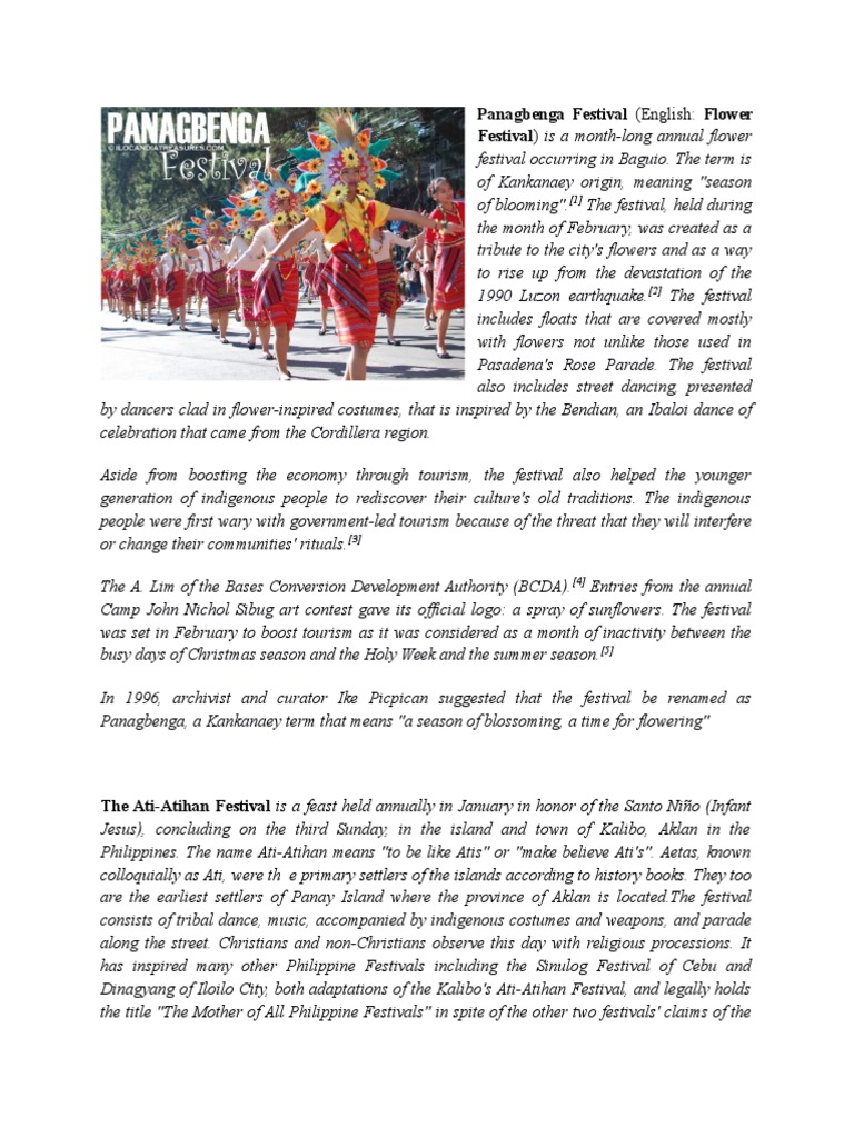 Panagbenga Festival | PDF | Entertainment Events | Philippines