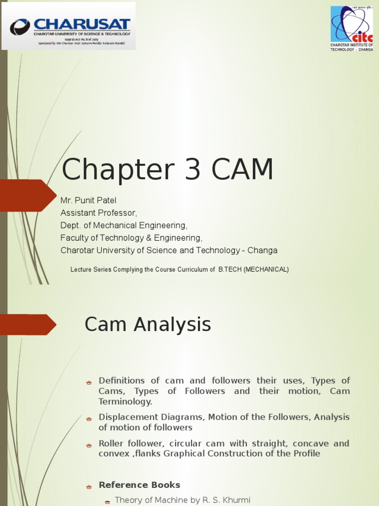 Cam and Follower Analysis in Mechanical Engineering | PDF