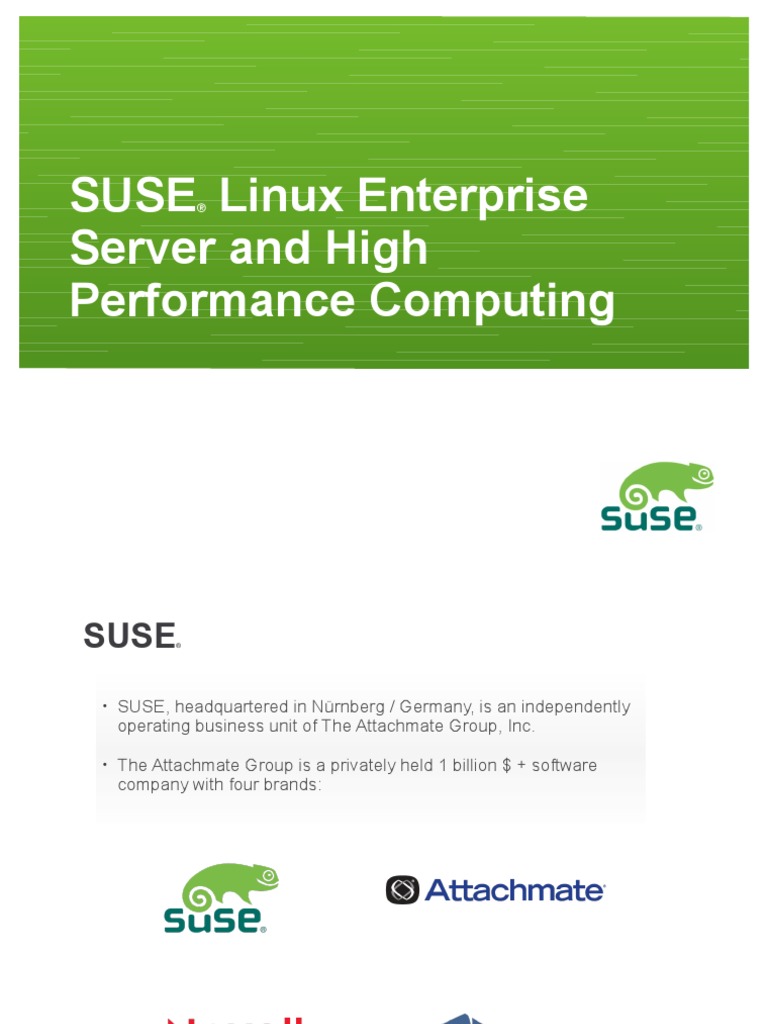 Suse Linux Enterprise Server and High Performance Computing | PDF ...